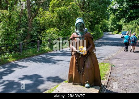 The statue figure of Alice Rutter in the village of Roughlee To ...