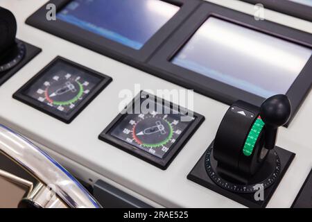 Azimuth thruster angle indicator, tug boat control panel element Stock ...