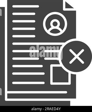 Document Rejected Icon Image Stock Vector Image & Art - Alamy
