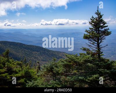 A landscape of Mount Mansfield range Green on a sunny day in Vermont ...