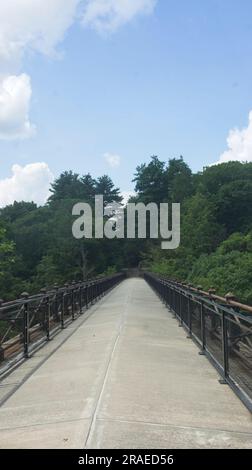 Echo Bridge spanning the Charles River between Needham to Newton Upper ...