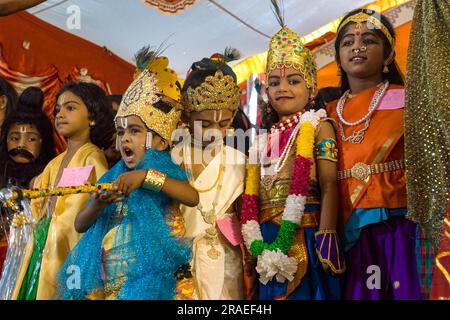 Janmashtami Krishna Jayanthi festival carnival in Iskcon at Coimbatore, Tamil Nadu, South India ...