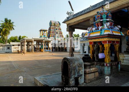 The Agniswarar temple in Kanjanur near Kumbakonam, Tamil Nadu, India ...