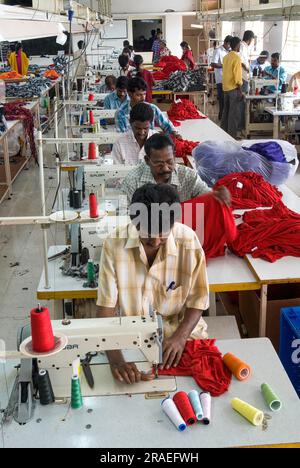 Stitching in a garment industry, Tiruppur Tirupur, Tamil Nadu, South ...