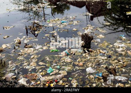 Pollution in River Noyyal at Tiruppur Tirupur, Tamil Nadu, South India ...