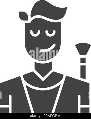 Makeup Artist Male Icon image. Suitable for mobile application Stock ...