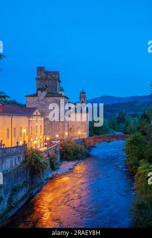 Cesare Battisti bridge, Pontremoli, Massa-Carrara. Tuscany, Italy Stock ...