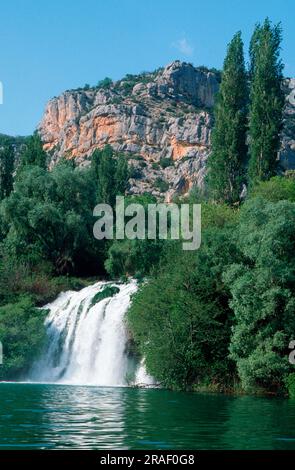 Roski waterfall, slap, Krka waterfalls, Krka National Park, Dalmatia ...