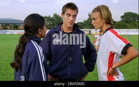 KEIRA KNIGHTLEY, PARMINDER NAGRA, JONATHAN RHYS MEYERS, BEND IT LIKE BECKHAM, 2002 Stock Photo ...