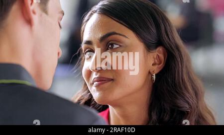 UK. Jonathan Rhys Meyers and Parminder Nagra in a scene from the (C)Helkon SK/Searchlight ...
