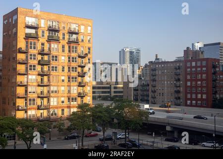 Older Chicago Apartment Buildings In The Clinton Area Of Chicago By The ...