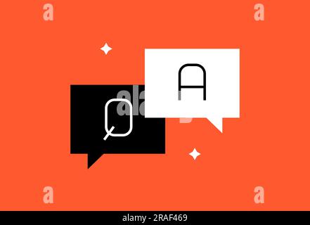 Q&a vector icon. Flat style illustration. EPS 10 vector Stock Vector Image & Art - Alamy