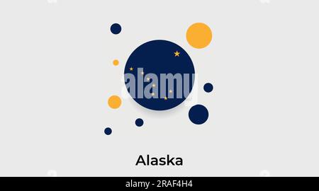 Alaska flag bubble circle round shape icon vector illustration Stock ...