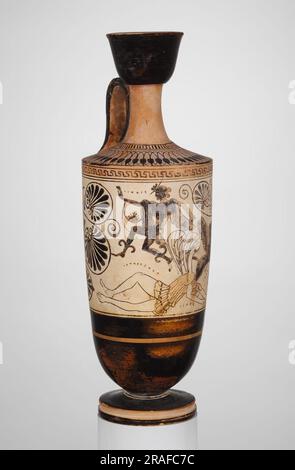 Terracotta Lekythos (oil Flask) 500 BC by Ancient Greek Pottery Stock ...