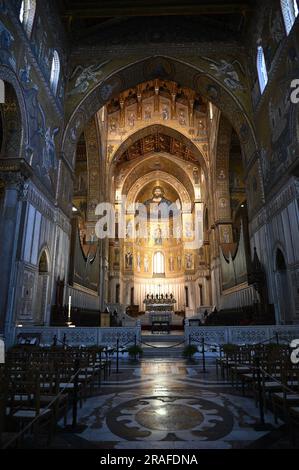 Central nave with Christ Pantocrator who dominates the interior from ...