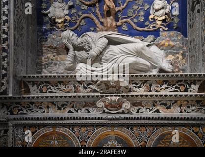 baroque chapel in a cathedral in monreale in sicily (italy Stock Photo ...