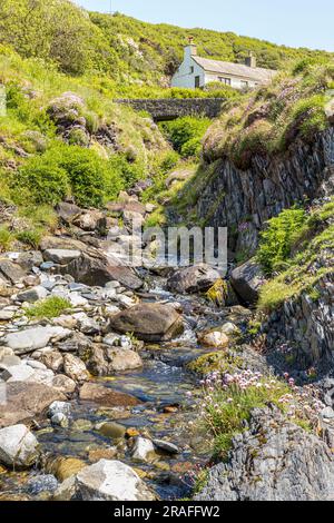 A small cottage beside a stream on the Pembrokeshire Coast Path ...