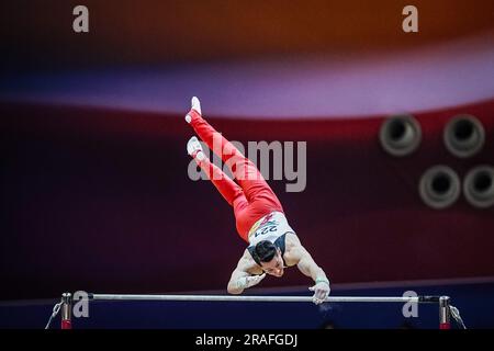 October 26, 2018: Andreas Toba of Â Germany during Horizontal Bars ...