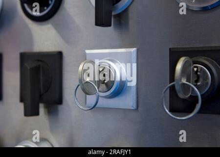 Control panel with keys and switches Stock Photo - Alamy