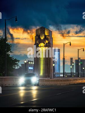 Cleveland Ohio Skyline with Summer Storm Stock Photo - Alamy
