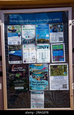 Notice board, wetlands nature reserve, Cardiff Bay Stock Photo - Alamy