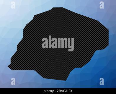 Low poly map of Inisheer. Geometric illustration of the island ...