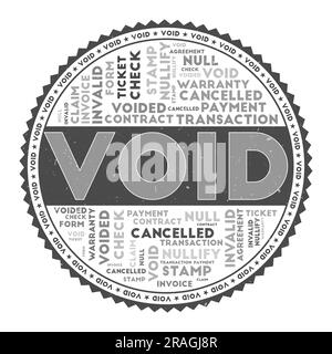 Blank Check and Void grunge stamp, vector illustration Stock Vector ...
