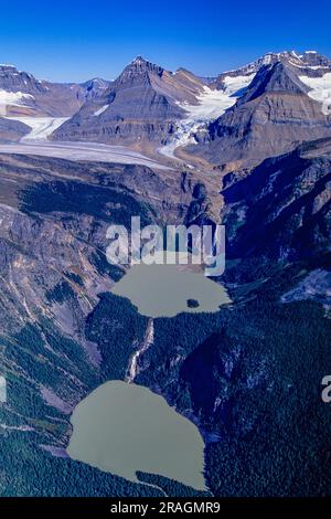 Aerial image of Cummins Lakes Provincial Park, Rocky Mountains, BC ...