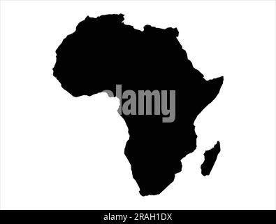 Map of Africa, sign silhouette. World Map Globe. Vector Illustration ...