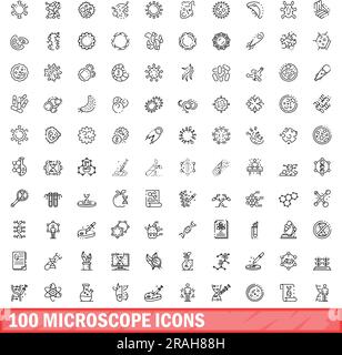 BioTech linear icons set. Genomics, Bioreactors, Proteomics, Gene ...