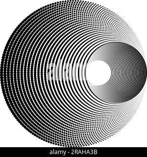 Funnel, portal or black hole with concentric circles in perspective ...