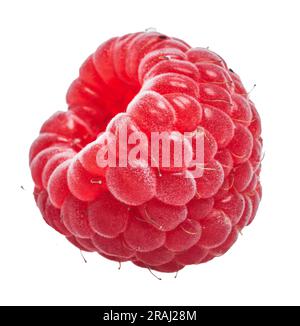Delicious single raspberry over isolated white background Stock Photo ...