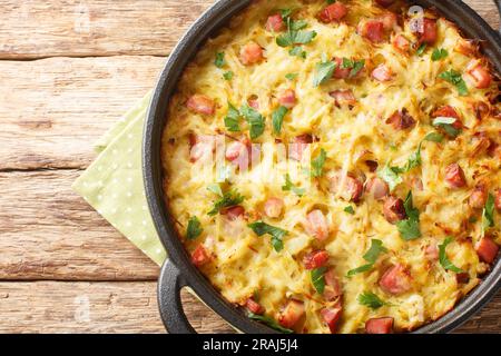 German baked hash Saarland dibbelabbes is a combination of grated ...
