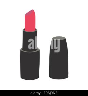 Red lipstick clipart, cosmetic illustration vector Stock Vector Image ...