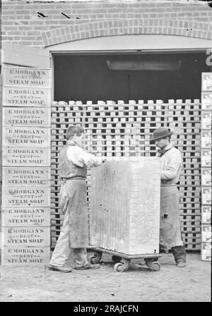 Soap Factory Worker, 1860, America, Historic, digitally restored ...