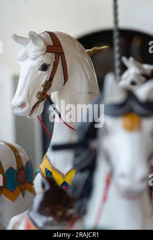 Italy, Lombardy, Vintage Carousel Horse Stock Photo - Alamy
