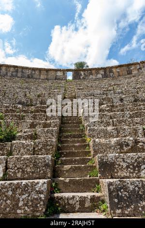 Roman theater stairs of Cuicul town in Setif, Algeria. UNESCO world ...