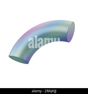 3d dimensional shape quarter donut abstract geometric gold metal ...