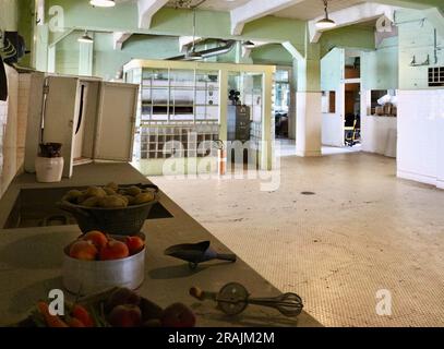 Food preparation and kitchen area Alcatraz Federal Penitentiary ...