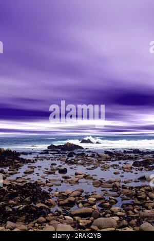 Surf breaking Asilomar State Marine Reserve Monterey Bay California ...