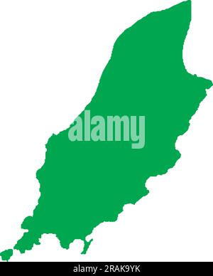 Isle of Man outline map vector illustration Stock Vector Image & Art ...
