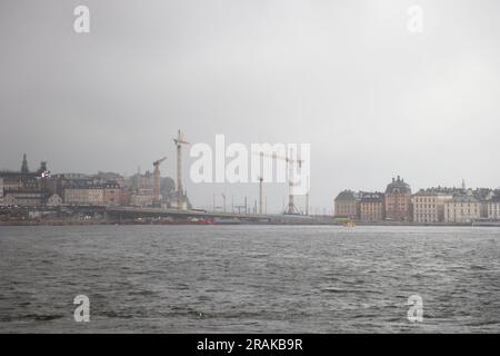 Seasonal weather, rainy weather in Stockholm, Sweden, during Sunday ...