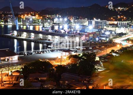 Castries Main Shipping Port in St Lucia Stock Photo - Alamy