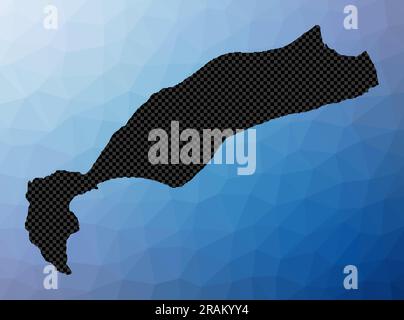 Kos island map in Greece. Simple outline. Vector hand drawn simplified ...