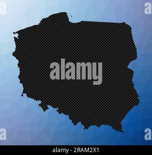 Vector polygonal Poland map. Vibrant geometric country in low poly ...