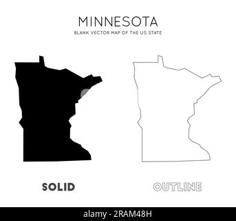 Minnesota map. Borders of Minnesota for your infographic. Vector US ...