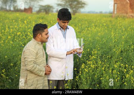 Doctor testing and examining crops quality for betterment of ...