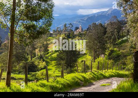 Green rural landscapes in Colombian mountains, South America Stock ...