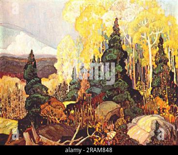 Autumn Hillside 1920 by Franklin Carmichael Stock Photo - Alamy