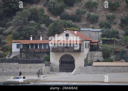 The Arsanas Giovanitsa (port building) of Hilandar Monastery is a ...